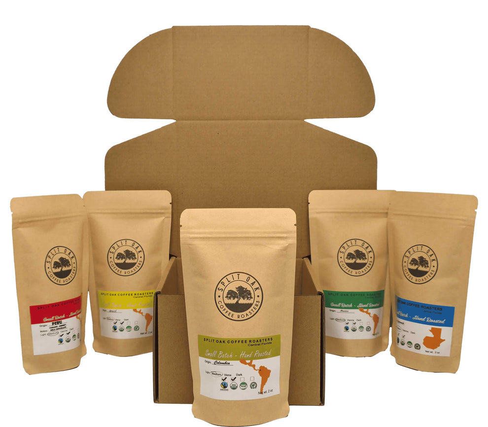 Coffee 5 Pack Coffee Gift Set Las Americas. Gourmet Organic Medium Roa ...